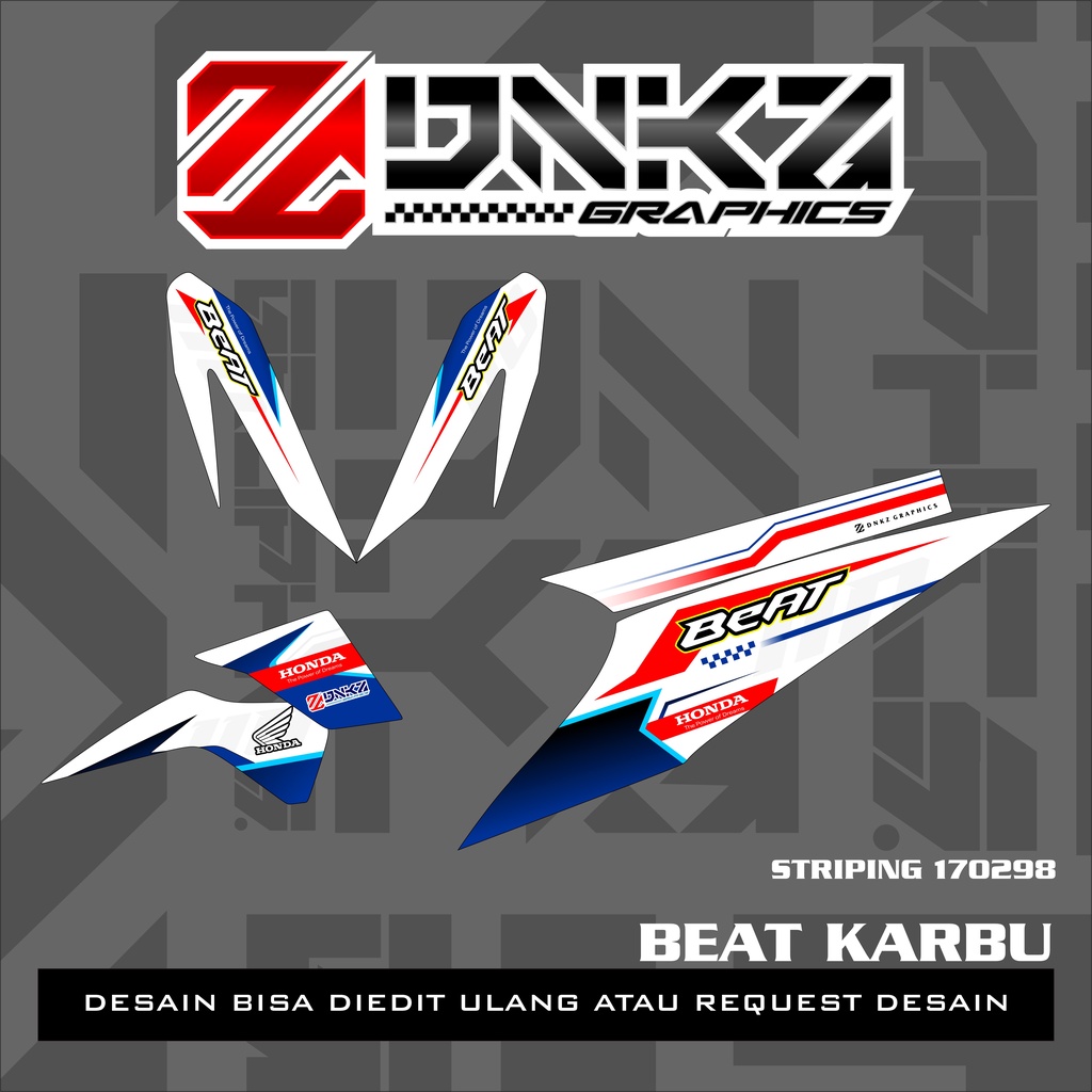 Jual Stiker Beat Karbu Decal Striping Beat Karbu Premium Racing ...