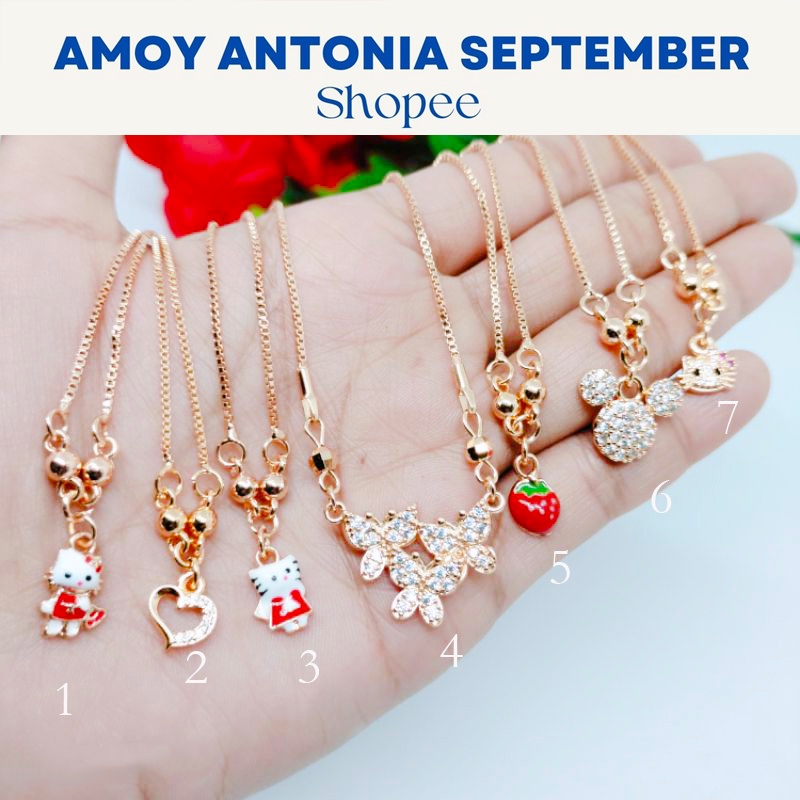 Jual Amoy Jewelry kalung anak titanium Aksesoris Disney anak cantik ...