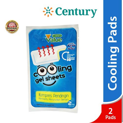 Jual Century Cooling Gel Sheet isi 2 pads / Kompres Demam / Kompres ...