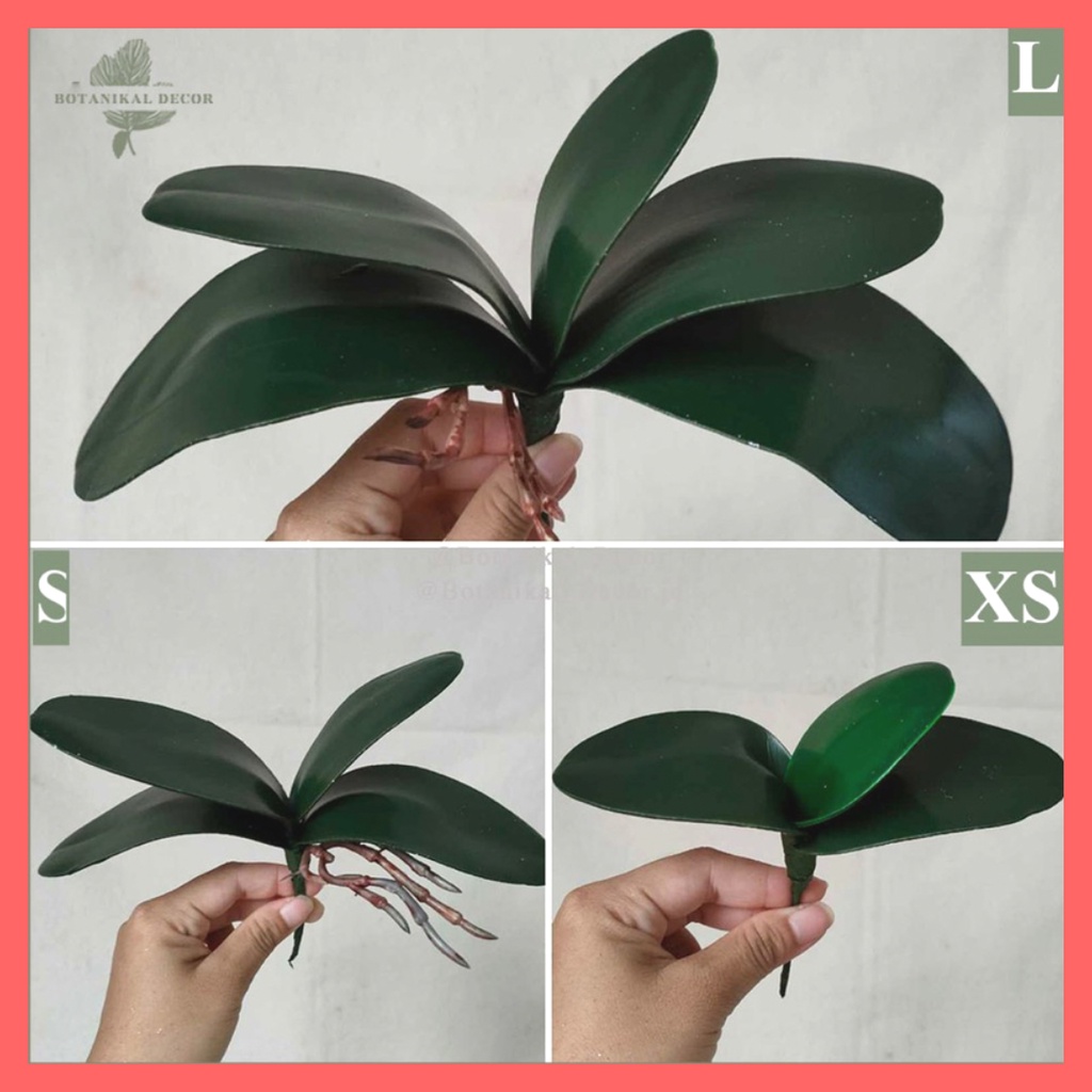 Jual Artificial Leaf Orchid Leaf daun anggrek bunga palsu ranting ...