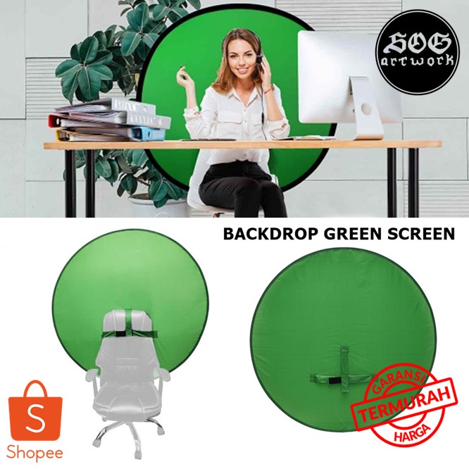 Jual Backdrop Background Green Screen for Video Recording, Zoom ...