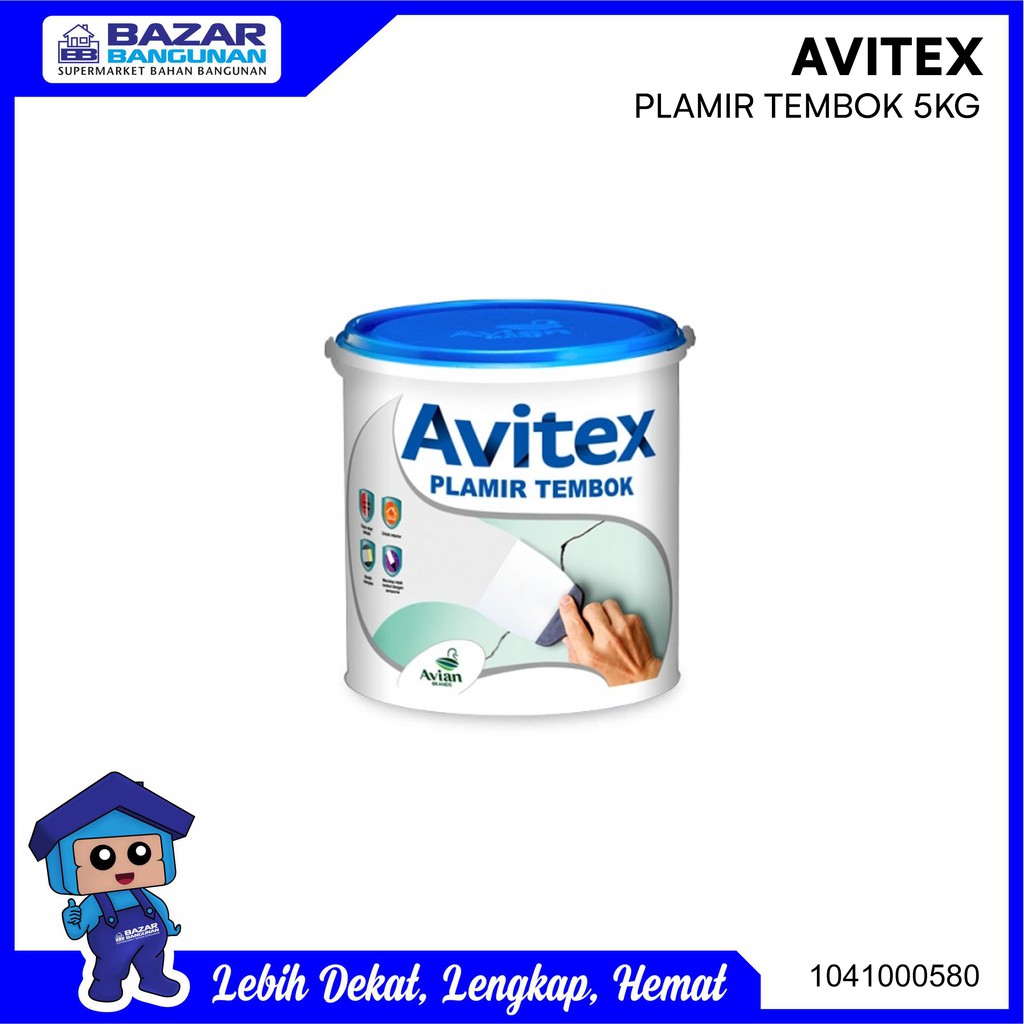 Jual Avitex - Cat Dempul / Plamir Tembok / Wall Filler Galon 5 Kg ...