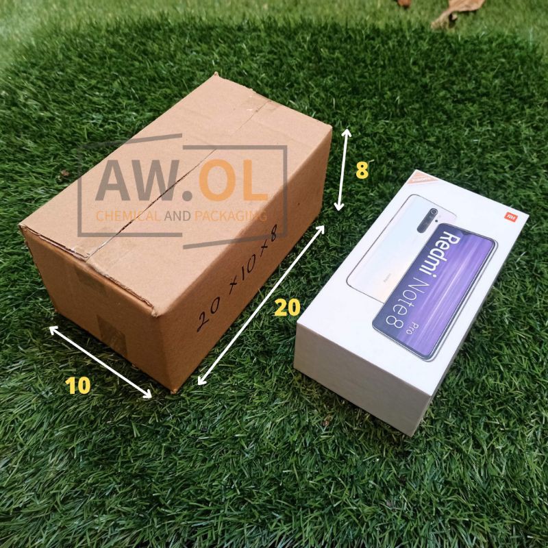 Jual Kardus 20x10x8 Packaging Ukuran Box HP / Box 20x10x8 | Shopee ...