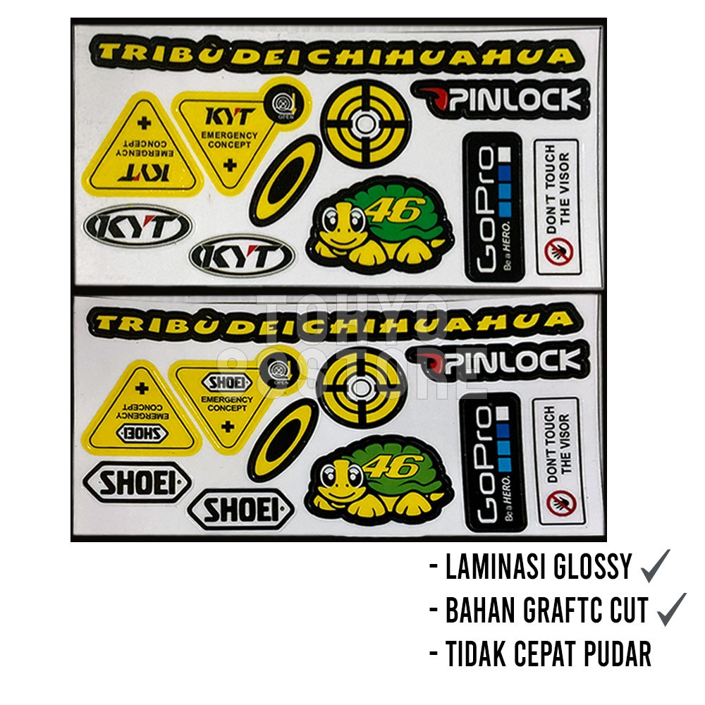 Jual Stiker Visor Helm Set | 1 Set Sticker Kaca Helm | Shopee Indonesia