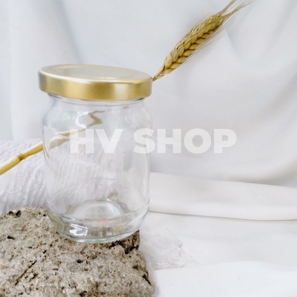 Jual JAR KACA TIPE BULAT / ROUND GLASS JAR 175 ML | Shopee Indonesia
