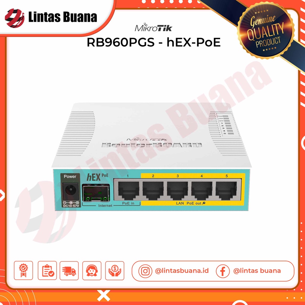 Jual MikroTIK RB960PGS RB 960PGS HEX-PoE / Mikrotik RB960PGS | Shopee ...