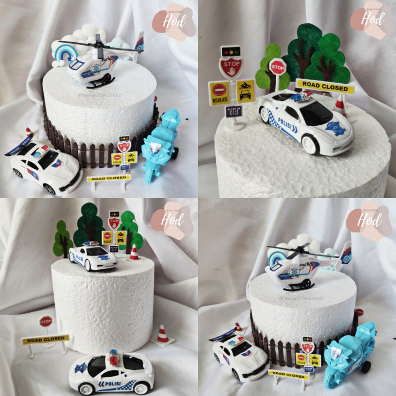 Jual Topper Mobil Polisi Hiasan Kue Tema Lalu Lintas Police Car ...