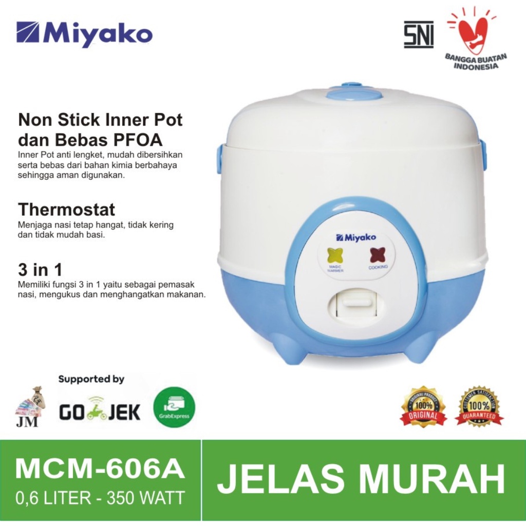 Jual Miyako MCM-606A Magic Com 0.6 Liter MCM-606 A - MCM606A - MCM606 A ...