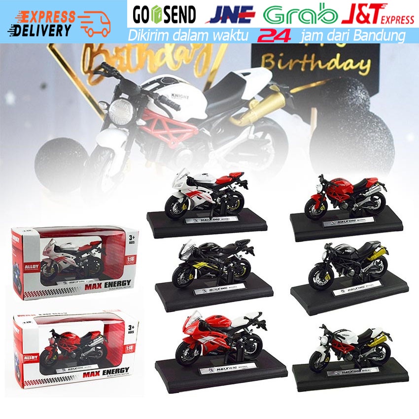Jual Miniatur Motor Balap Yamaha Ducati Skala 1: 18 Untuk Mainan Anak ...
