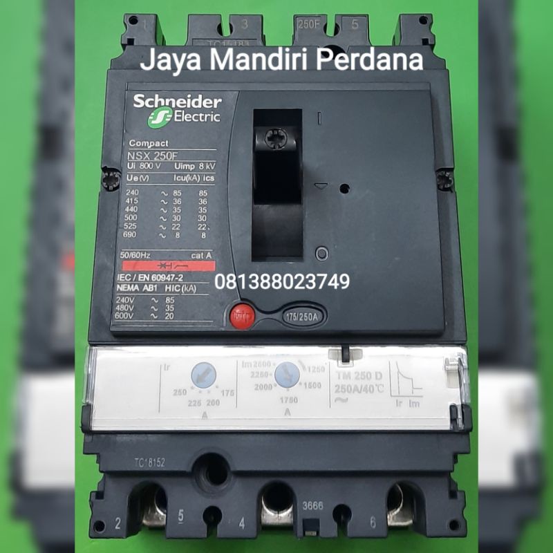 Jual MCCB SCHNEIDER NSX250F 3P TM250D 175-250A 36KA, MOHON CEK STOCK DAHULU | Shopee Indonesia