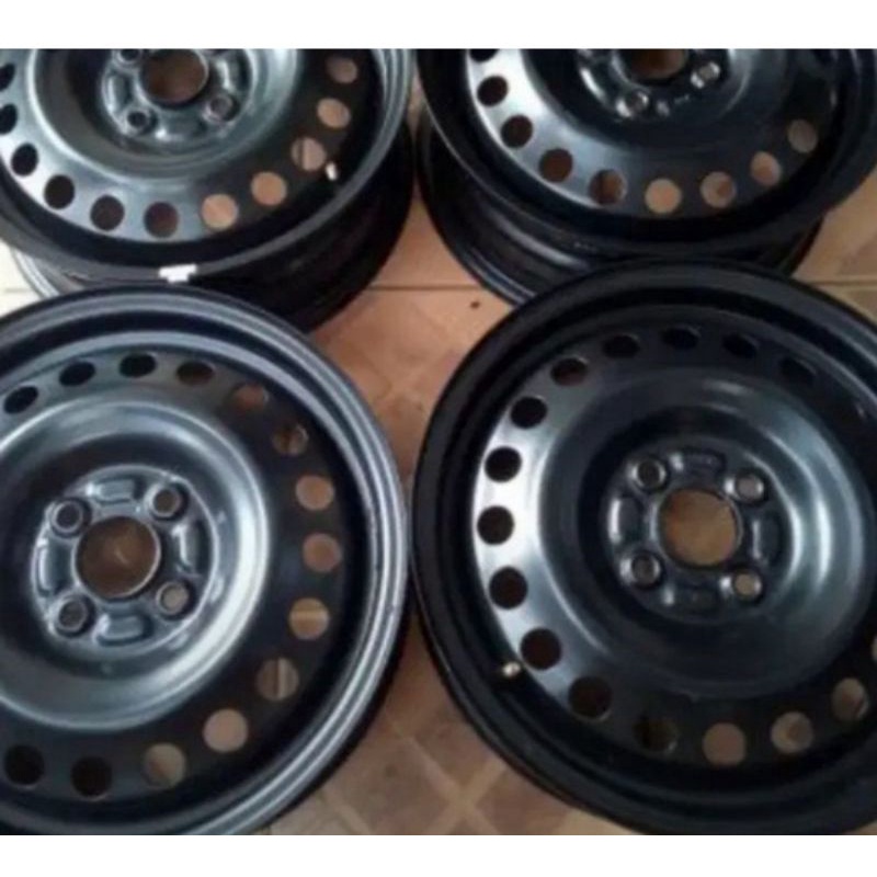Jual velg kaleng r14 pcd 100 brio calya sigra ayla vios jazz civic ...