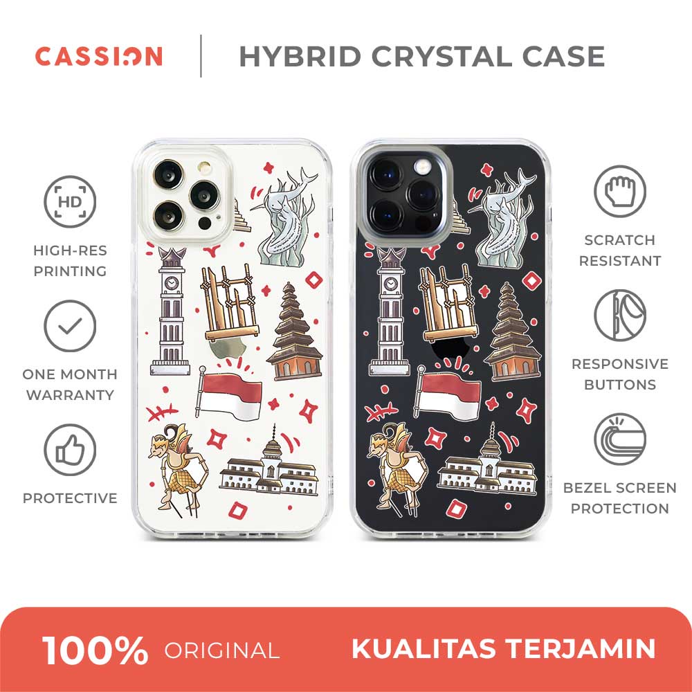 Jual Case iPhone 13 Pro Max Hybrid Crystal Cassion Indonesia Landmarks ...