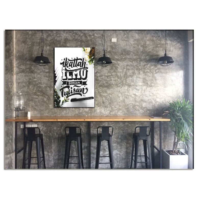 Jual Poster dan Frame photo tulisan inspiratif ikatlah ilmu dengan ...