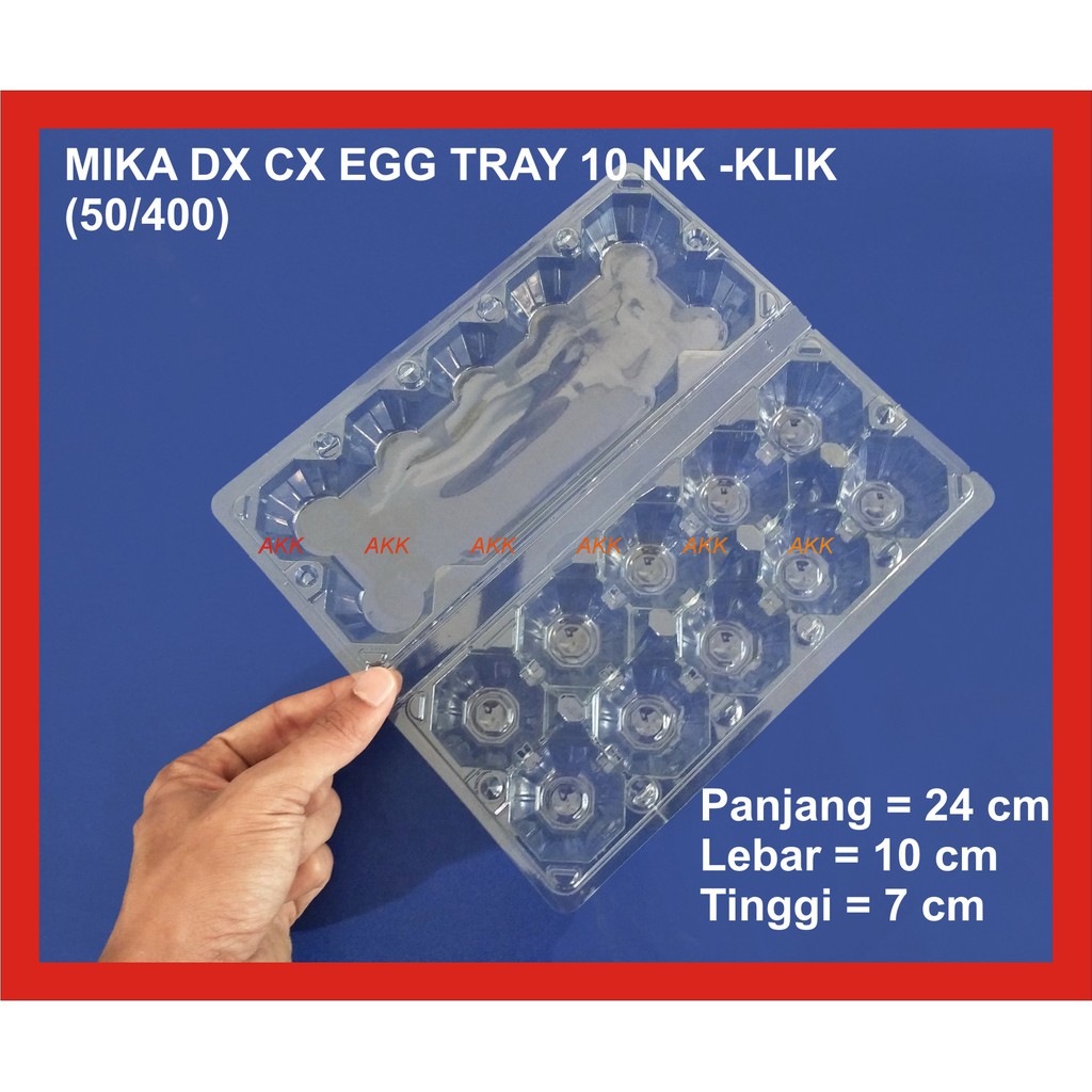 Jual Mika Telur Dx Cx Egg Tray 10 Nk + Kancing (10 Pcs) | Shopee Indonesia