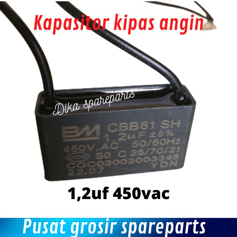 Jual KAPASITOR KIPAS ANGIN 1,2UF | Shopee Indonesia