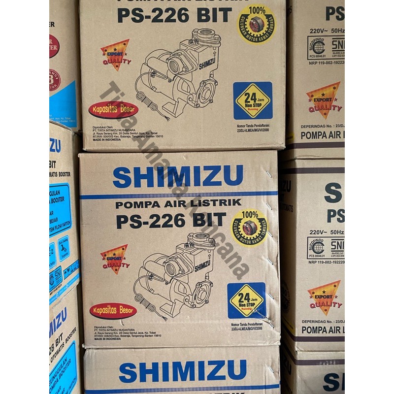 Jual Pompa Air Shimizu PS 226 BIT Non Otomatis | Shopee Indonesia