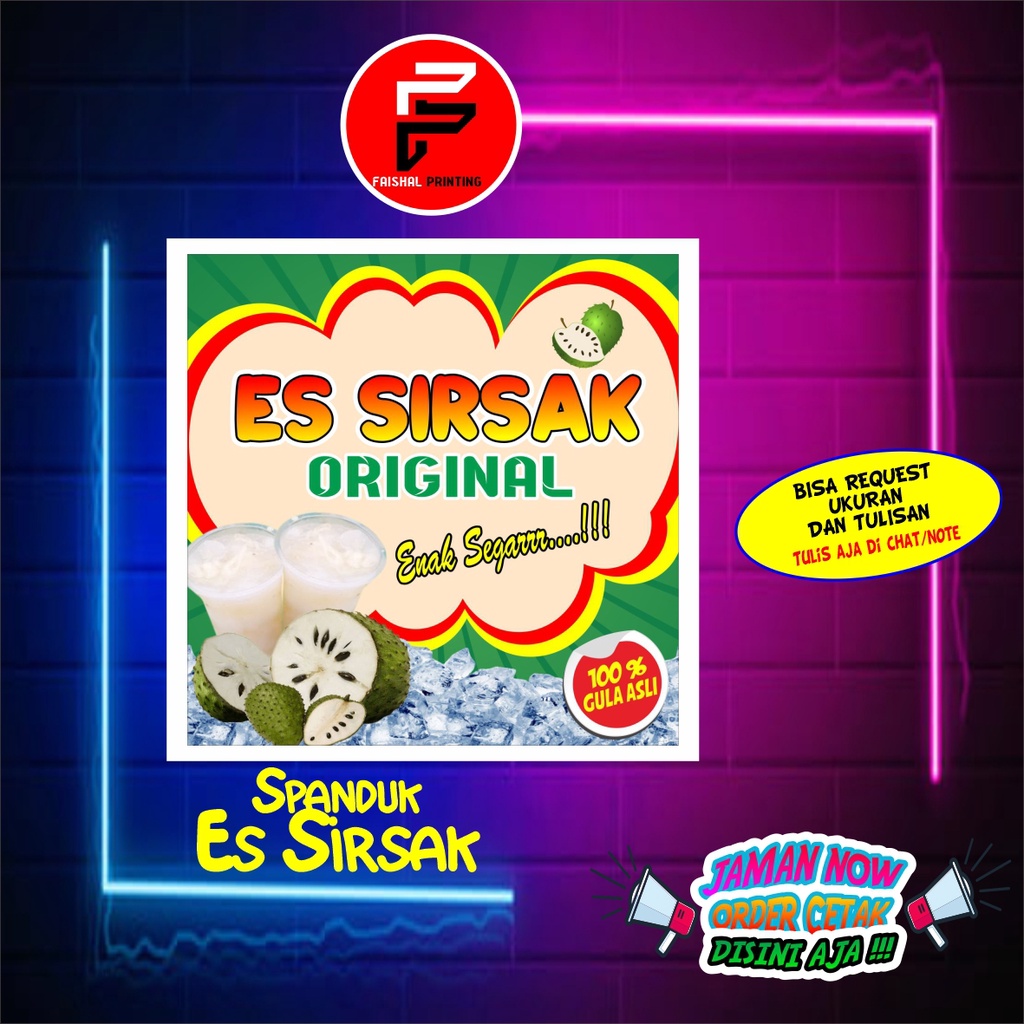 Jual Spanduk Minuman es sirsak / Banner Es Sirsak / Spanduk Kustom ...