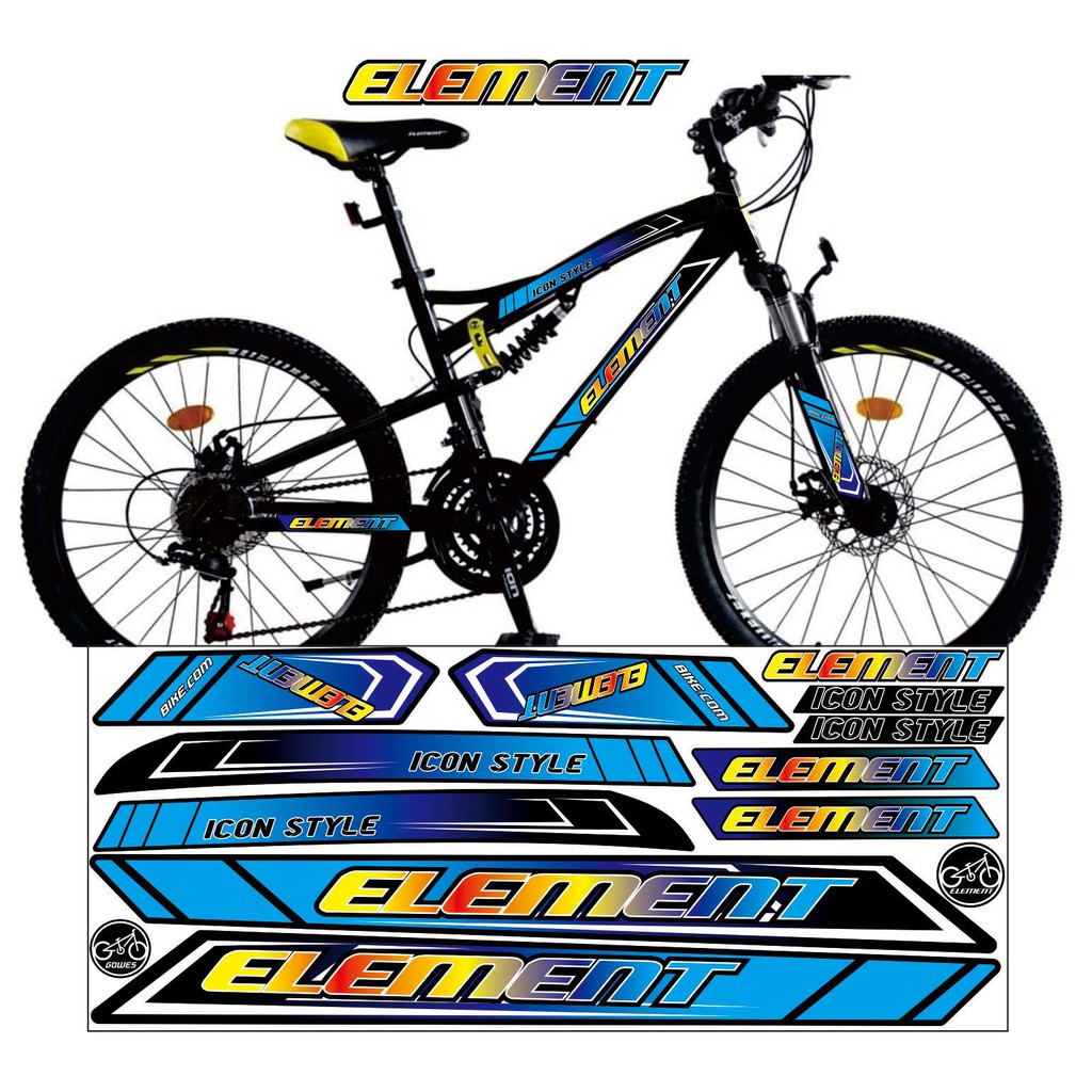 Jual SEPEDA DESIGN WARNA BIRU BIKE ELEMENT STICKER STRIPING | Shopee ...