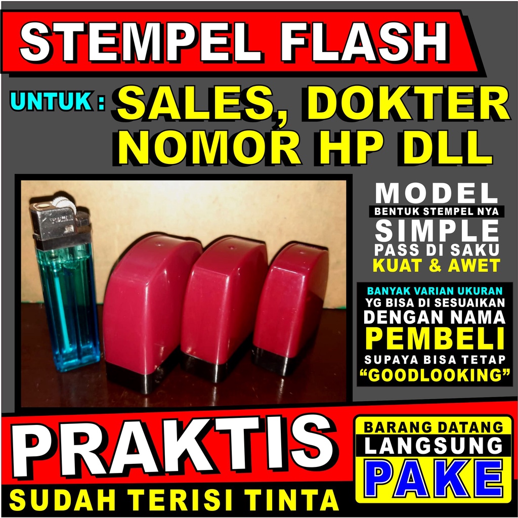Jual STEMPEL "SALES, NO. HP, DOKTER, NO. NIP, DLL | Shopee Indonesia