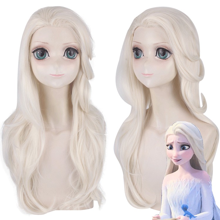 Jual LOL-47 wig rambut palsu daily lolita cosplay putih frozen elsa ...