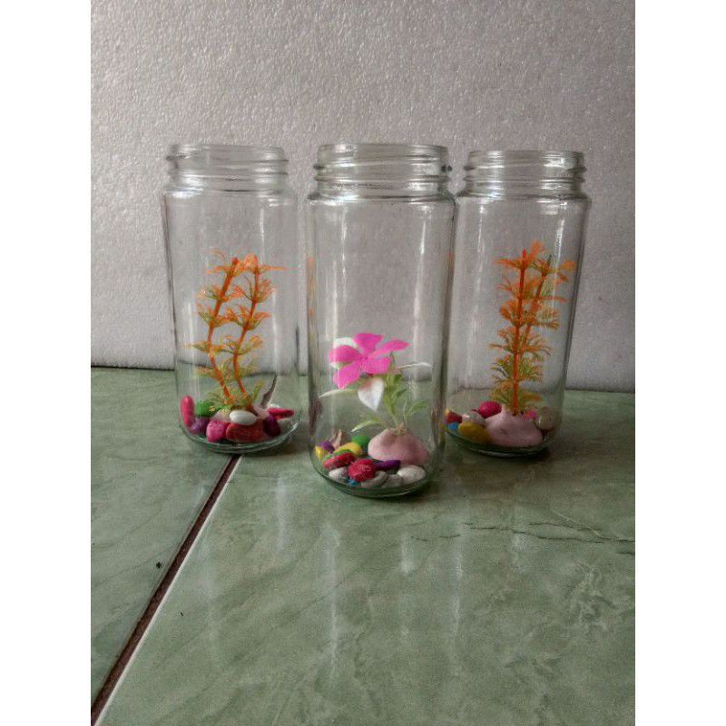 Jual Aquarium mini Toples nescafe tempat ikan hias Toples cupang ...