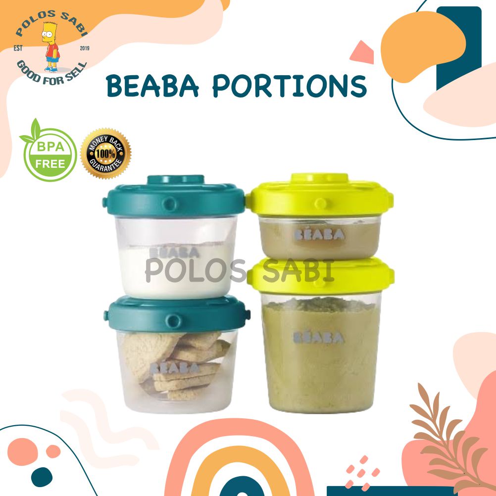 Jual BEABA PORTIONS 1ST AGE MEAL SET 60-120-200ML / WADAH MPASI BAYI ...