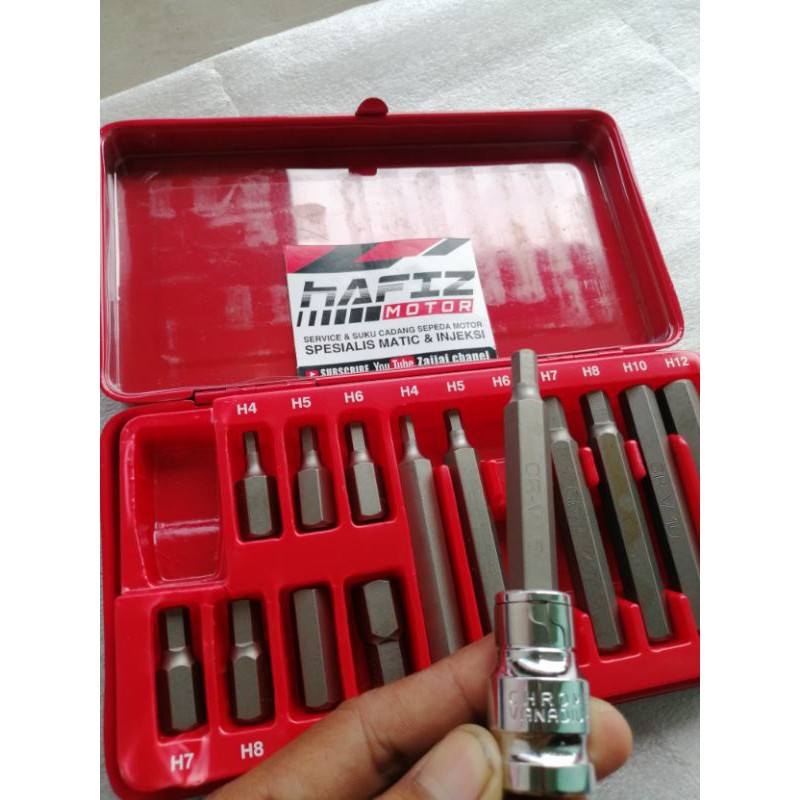 Jual kunci L sock set kunci L shock set crom vanadium taiwan | Shopee ...