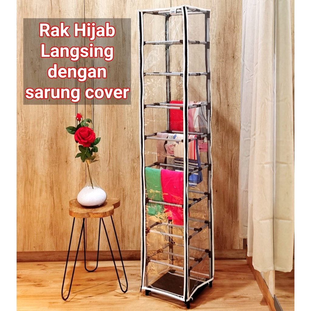 Jual NINE BOX RAK HIJAB / RAK GANTUNG / LEMARI GANTUNG / RAK JILBAB ...