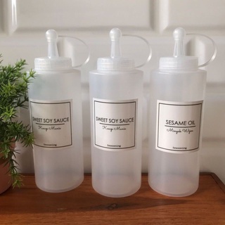 Jual BOTOL SAUS KECAP WARNA PUTIH CLEAR FREE LABEL STIKER BOTOL ...