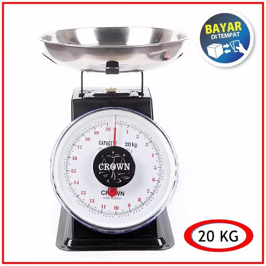 Jual Timbangan Crown 20kg Duduk/Timbangan Manual/Timbangan Buah 20 Kg | Shopee Indonesia