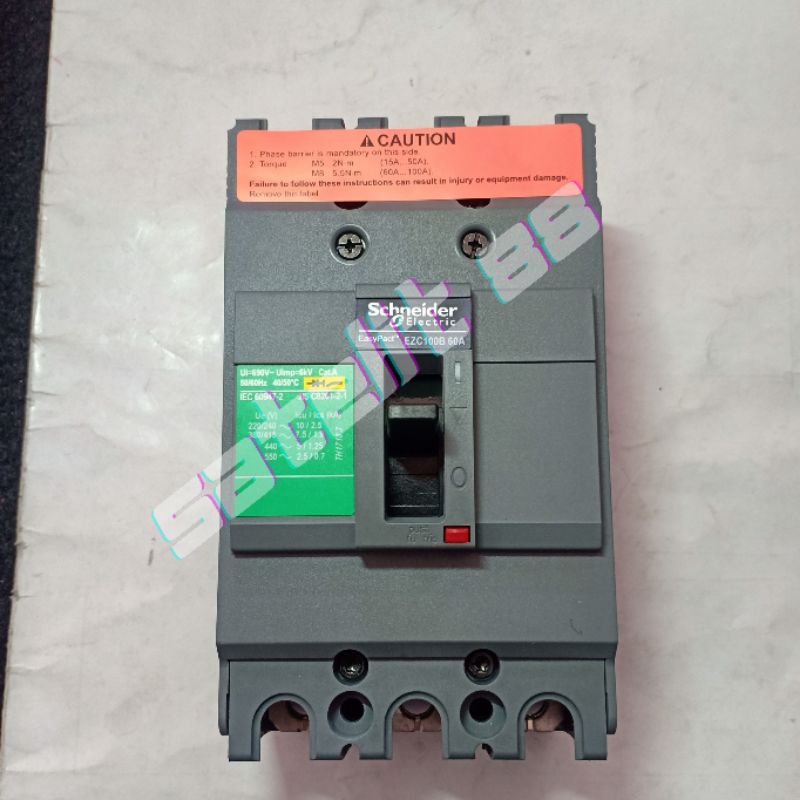 Jual MCCB SCHNEIDER BREAKER EZC100F 3P 60A | Shopee Indonesia