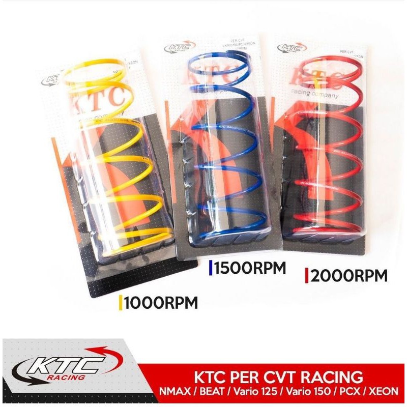 Jual PER CVT KTC RACING 1000 ,1500, 2000 RPM For NMAX LEXI VARIO 150 ...