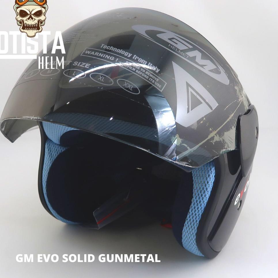 Jual Helm Half Face Gm Evo Solid Polos Pilihan Varian Warna 3G6 ...