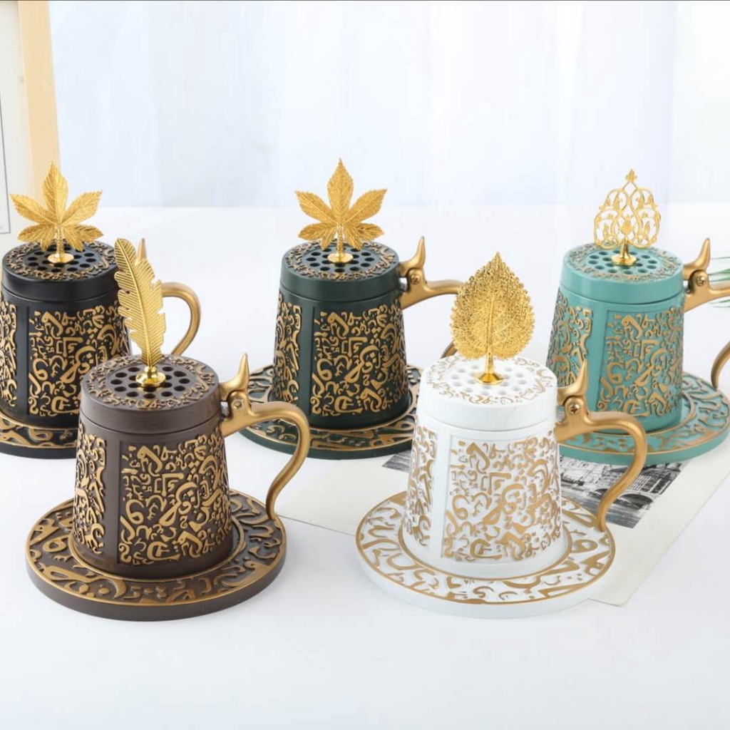 Jual Tempat bakar dupa arab Mabkharah Cangkir Set full kaligrafi ...
