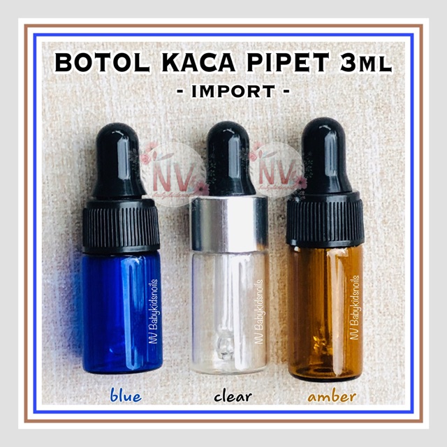 Jual BOTOL KACA PIPET 3ml / GLASS BOTTLE DROPPER 3 ml | Shopee Indonesia