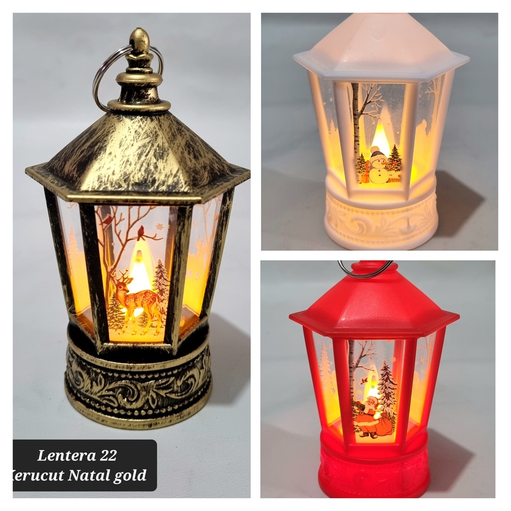Jual Soevenir Natal Lentera Mini Lampu LED Hadiah Natal Murah Santa ...
