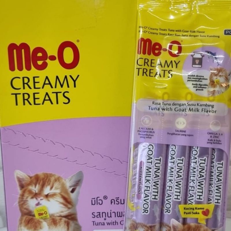 Jual SNACK KUCING MEO ME-O CREAMY KITTEN 60GR ( isi 4 pcs ) | Shopee ...