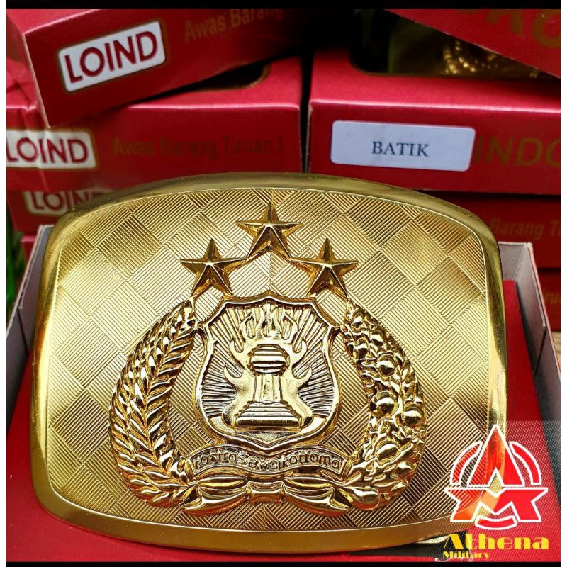 Jual Kepala kopel POLRI Loind dasar Batik / Bangkol POLRI dasar kotak ...