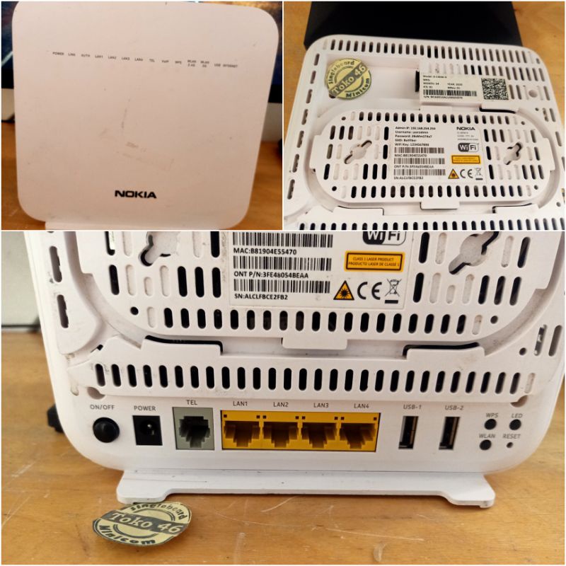 Jual Modem GPON ONU FTTH NOKIA G-140W-H G140W H G140WH Wifi Dual Band 2.4G & 5G Like f660 f609 ...