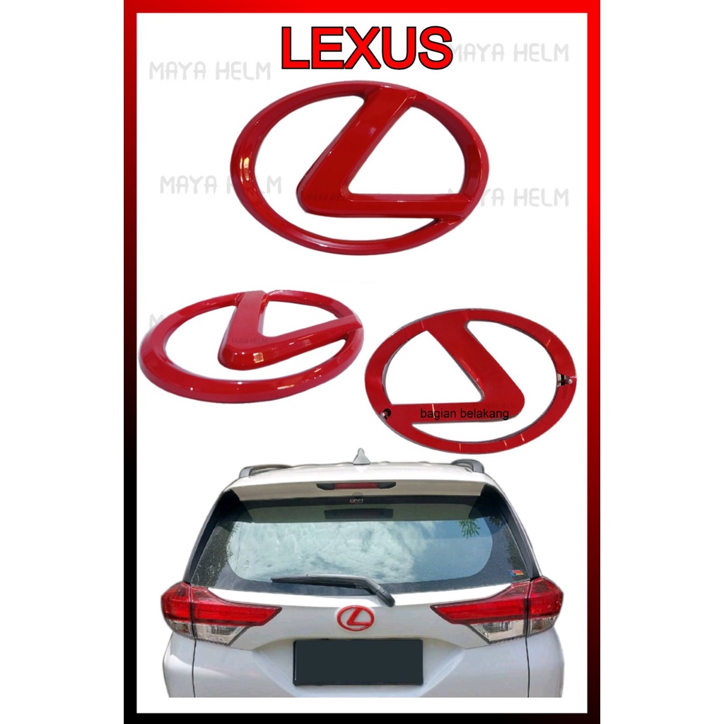 Jual Emblem Logo Mobil Lexus Merah Bahan Plastik | Shopee Indonesia