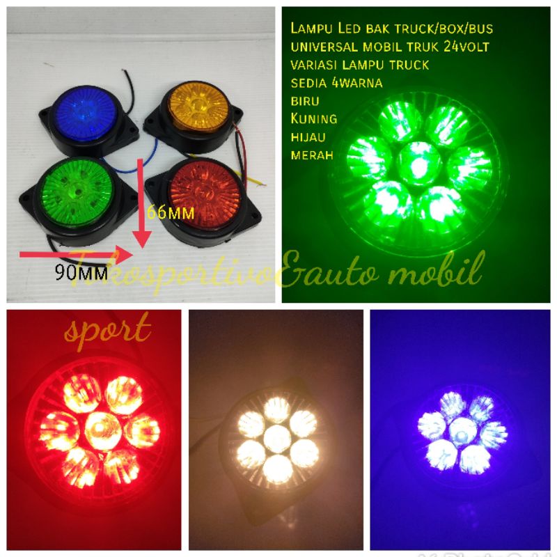 Jual Lampu LED Bak truck box 24volt variasi lampu led LED truck mobil box bus Elf fuso 7led dny ...