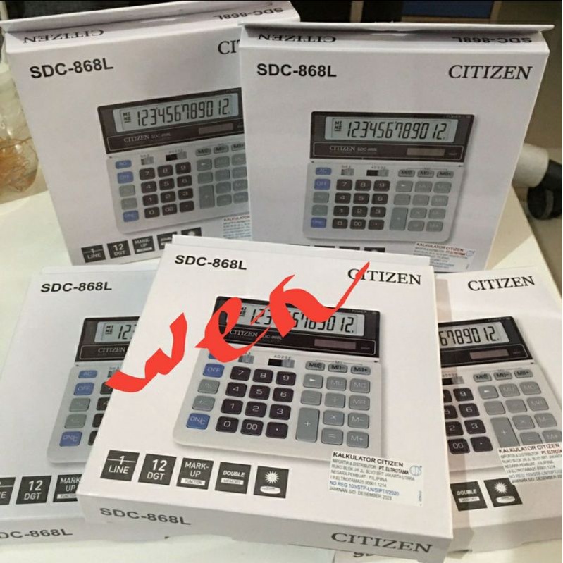 Jual Kalkulator Citizen 868 12 Digit Original | Shopee Indonesia