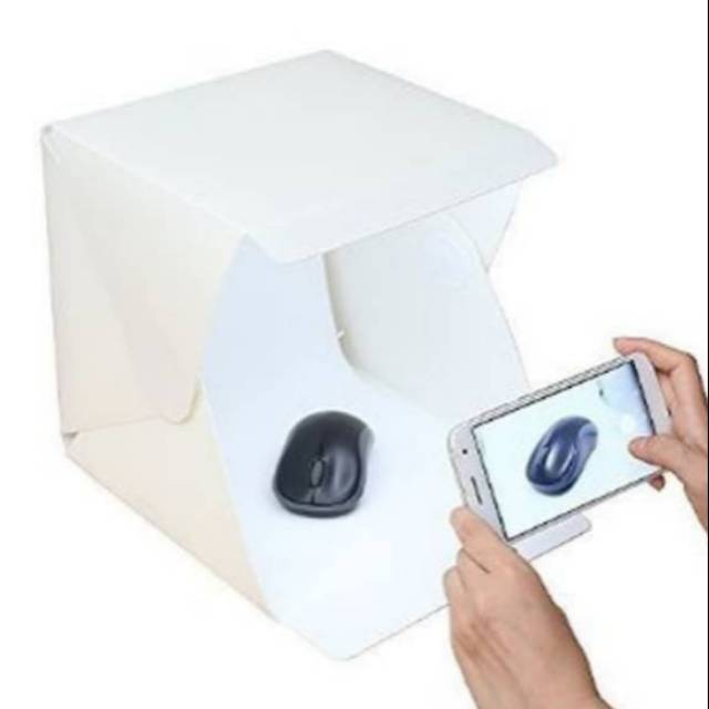 Jual mini Studio photo box portable LED / tempat foto portable / mini ...