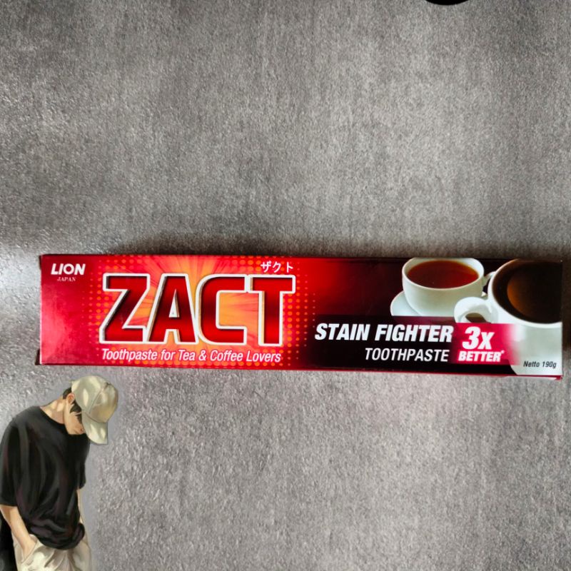 Jual [NEW] ZACT STAIN FIGHTER TOOTHPASTE 190 gr ORI for Tea & Coffee Lovers | Shopee Indonesia