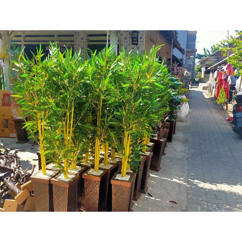 Jual Bunga Artificial || Bambu Kuning | Shopee Indonesia