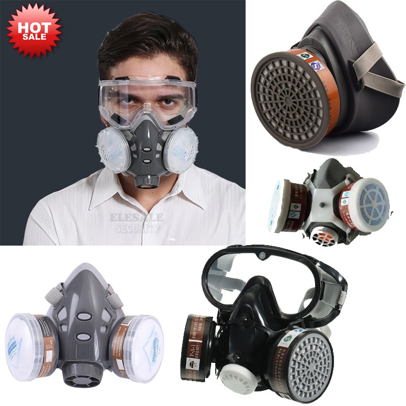 Jual Masker Gas Respirator Anti-Dust Industrial Mask Chemical | Shopee ...