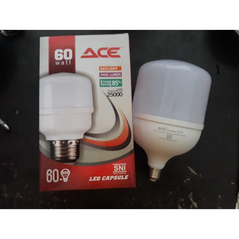 Jual lampu led ACE capsule 60 watt/lampu led 60 watt di kota Pontianak | Shopee Indonesia