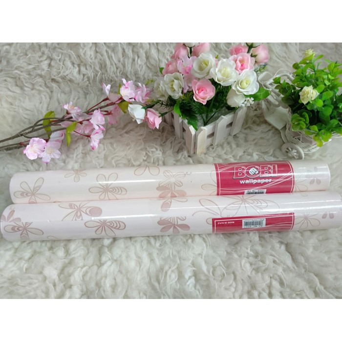 Jual Wallpaper bunga coklat 45 cm x 10 m | Shopee Indonesia