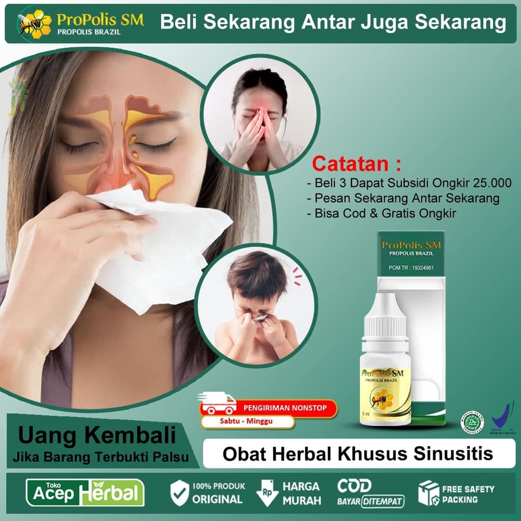 Jual Obat Sinusitis Akut Kronis Hilang Penciuman Anosmia Polip Hidung ...