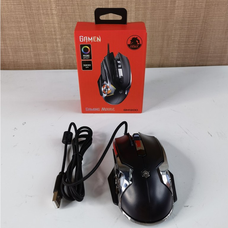 Jual Gamen RGB Gaming Mouse USB (GM1200) | Shopee Indonesia